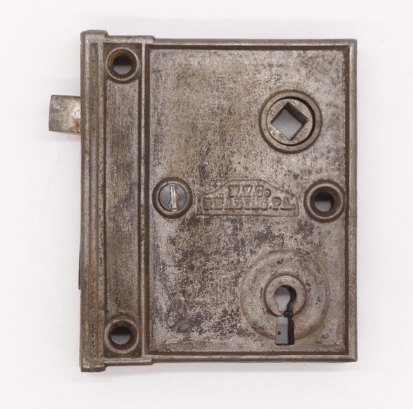Antique Cast Iron Surface Mount Rim Lock by Reading | Olde Good Things